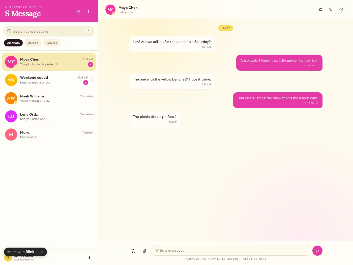 S Message Chat App