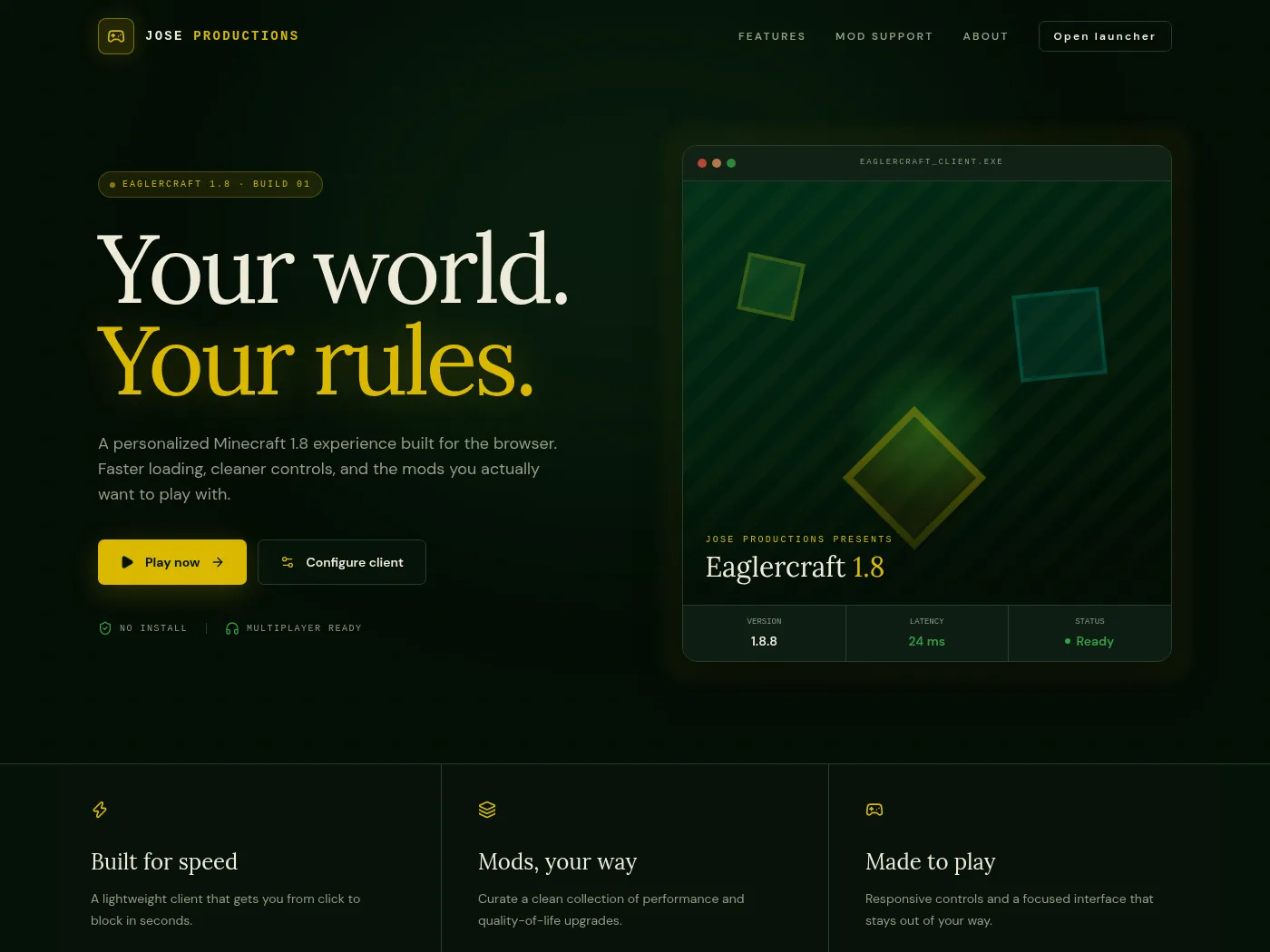Eaglercraft Custom Web Client