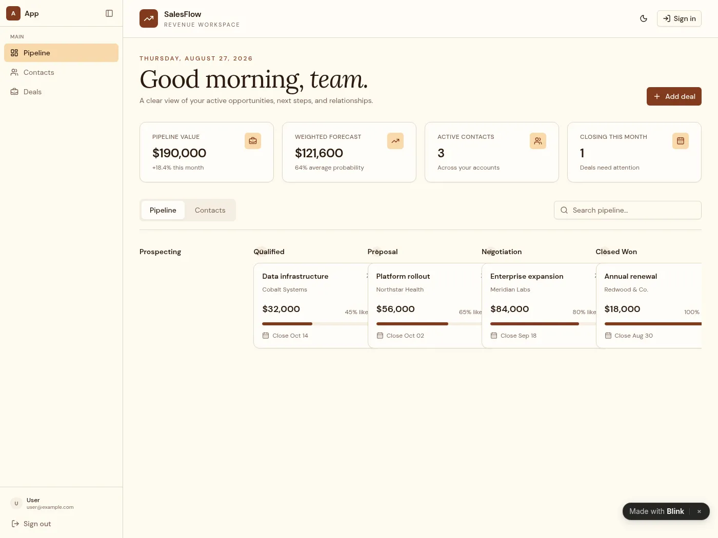 SalesFlow CRM