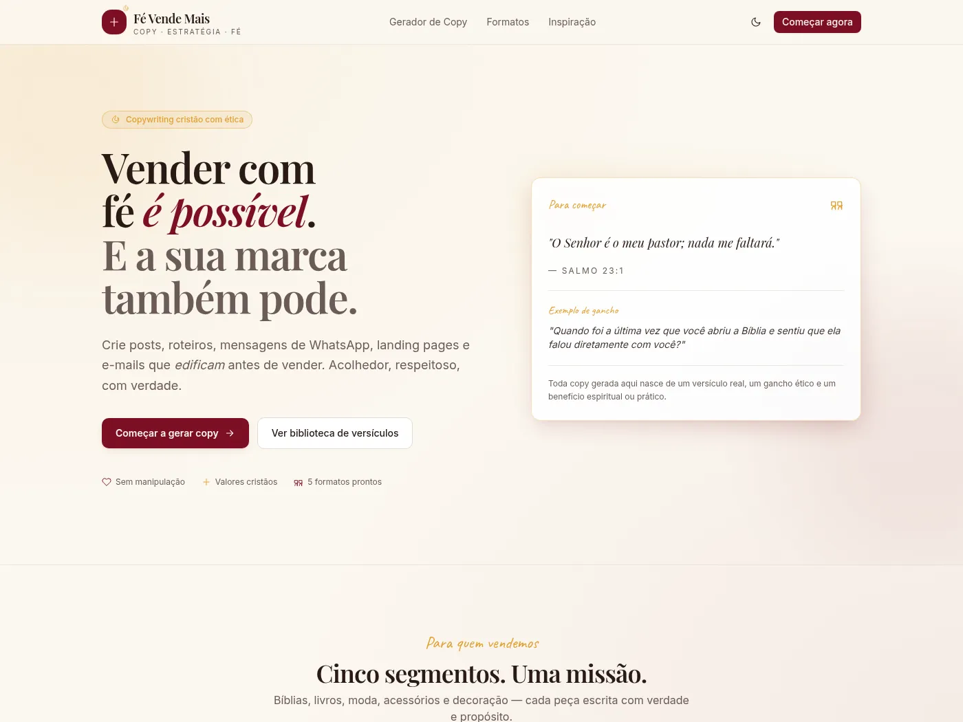 Fé Vende Mais