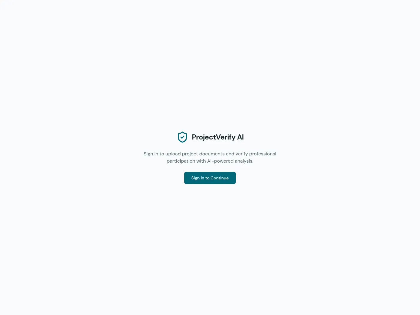 ProjectVerify AI Dashboard