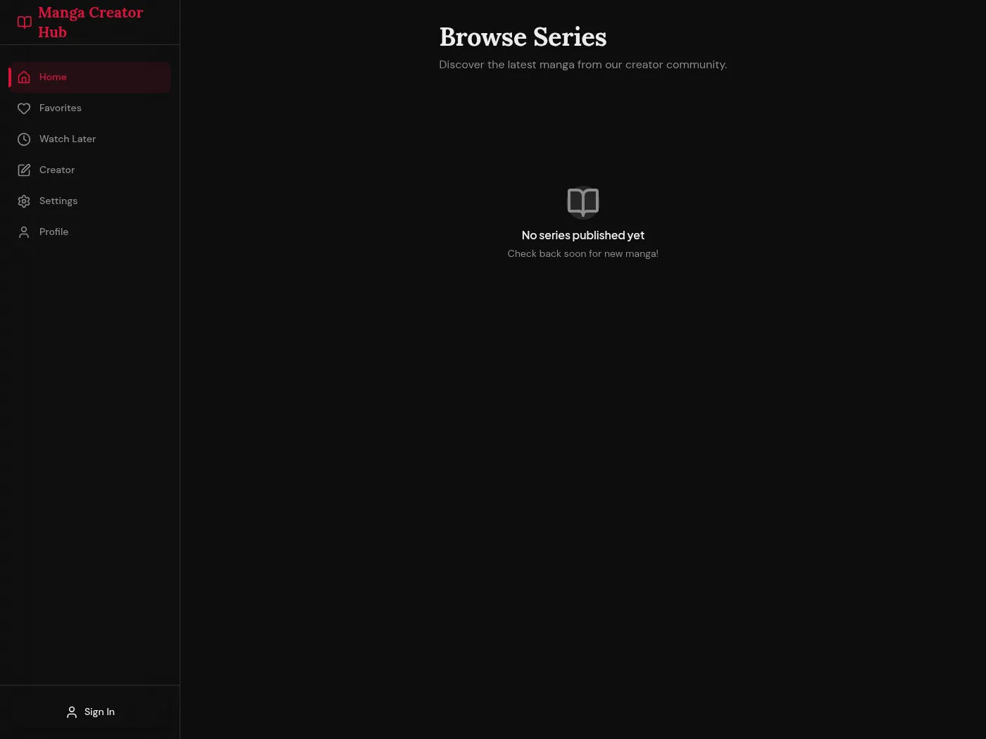 Manga Creator Hub