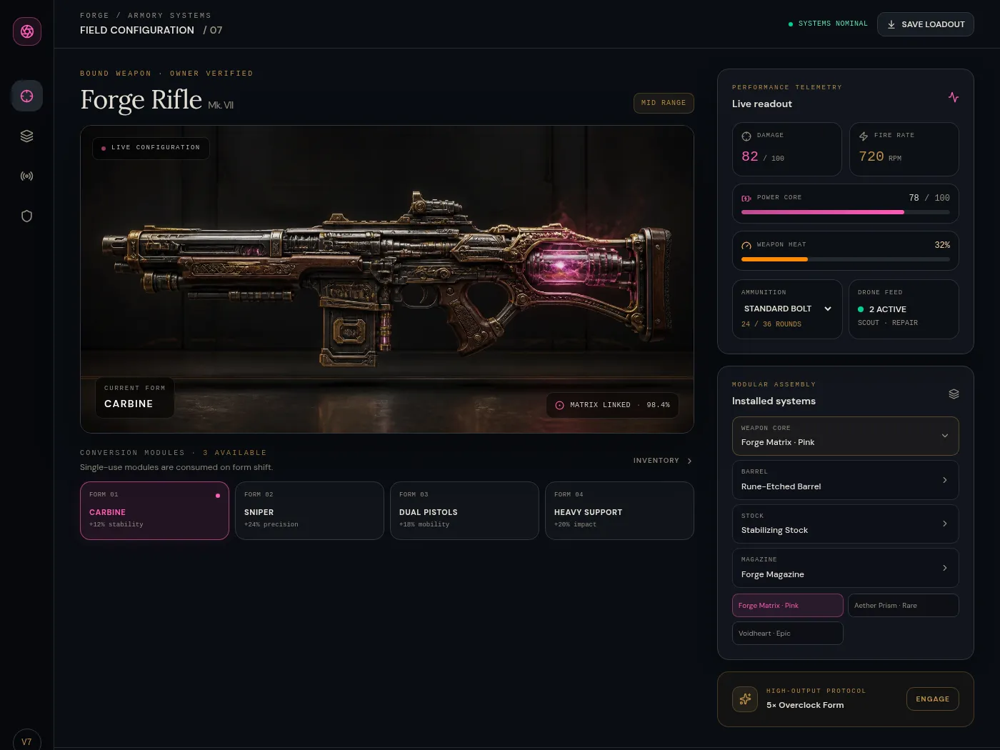 Forge Rifle System UI