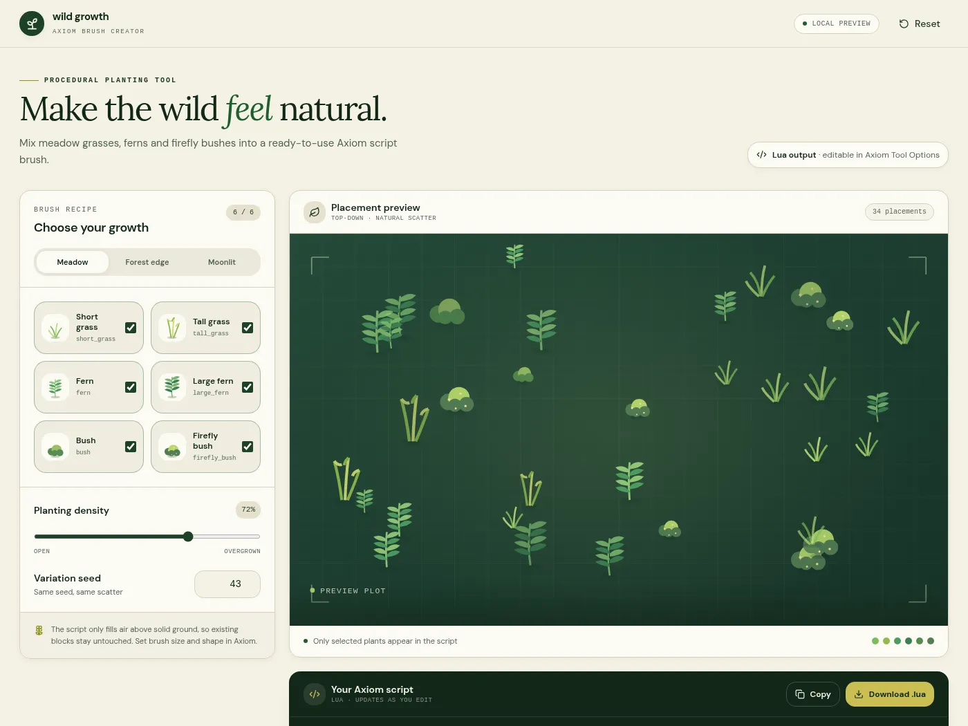 Axiom Grass Brush Creator