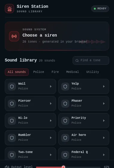 Siren Soundboard Dashboard