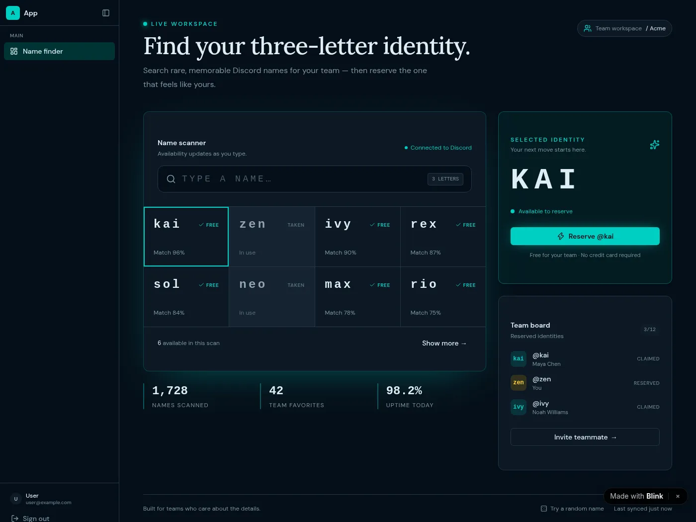 Discord Name Finder
