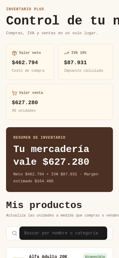 Inventario Plus Móvil