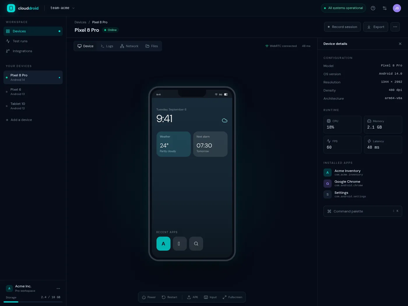 Cloud Droid Emulator