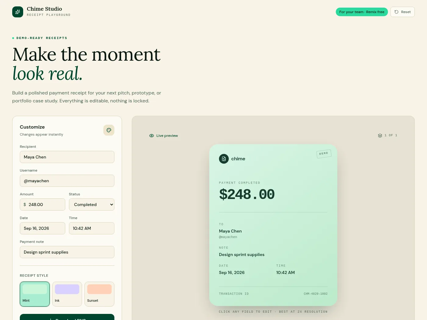 Chime Screenshot Studio