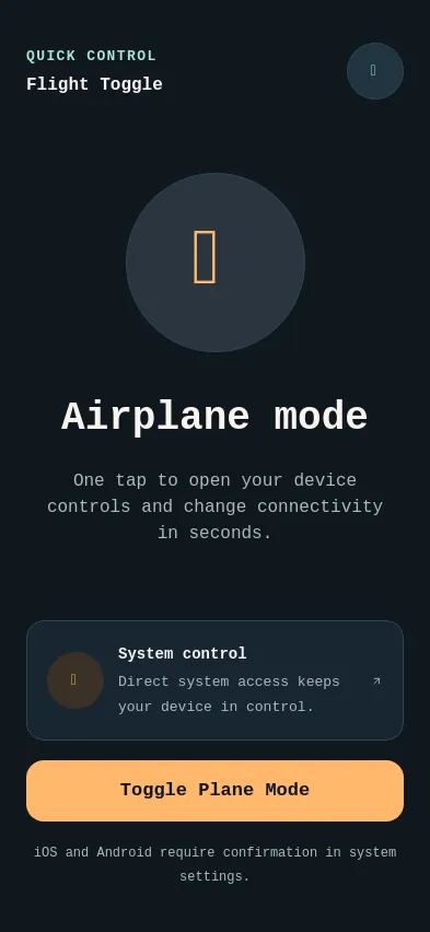 Flight Toggle App