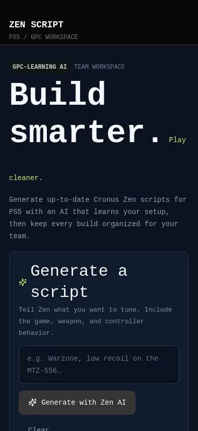 Zen Script Generator