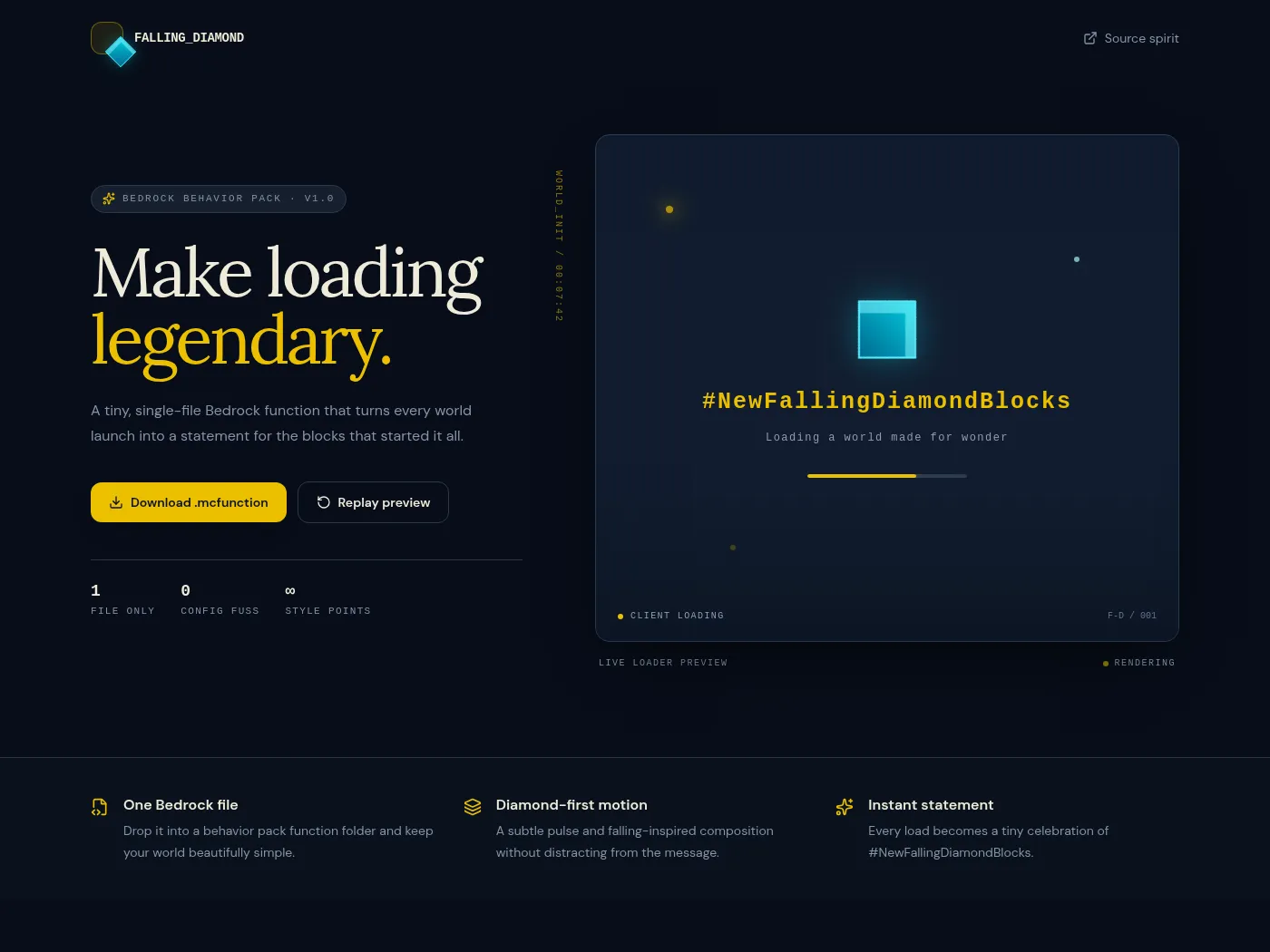Falling Diamond Loader