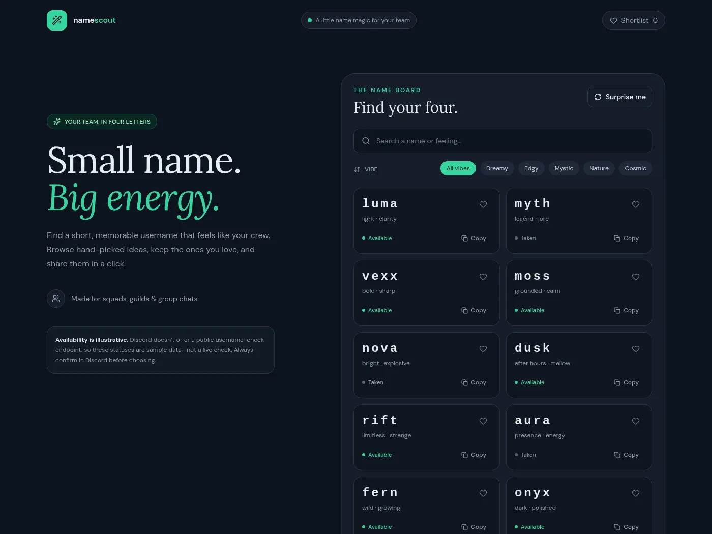 NameScout for Discord