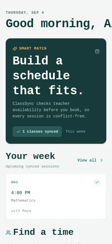 ClassSync Scheduler