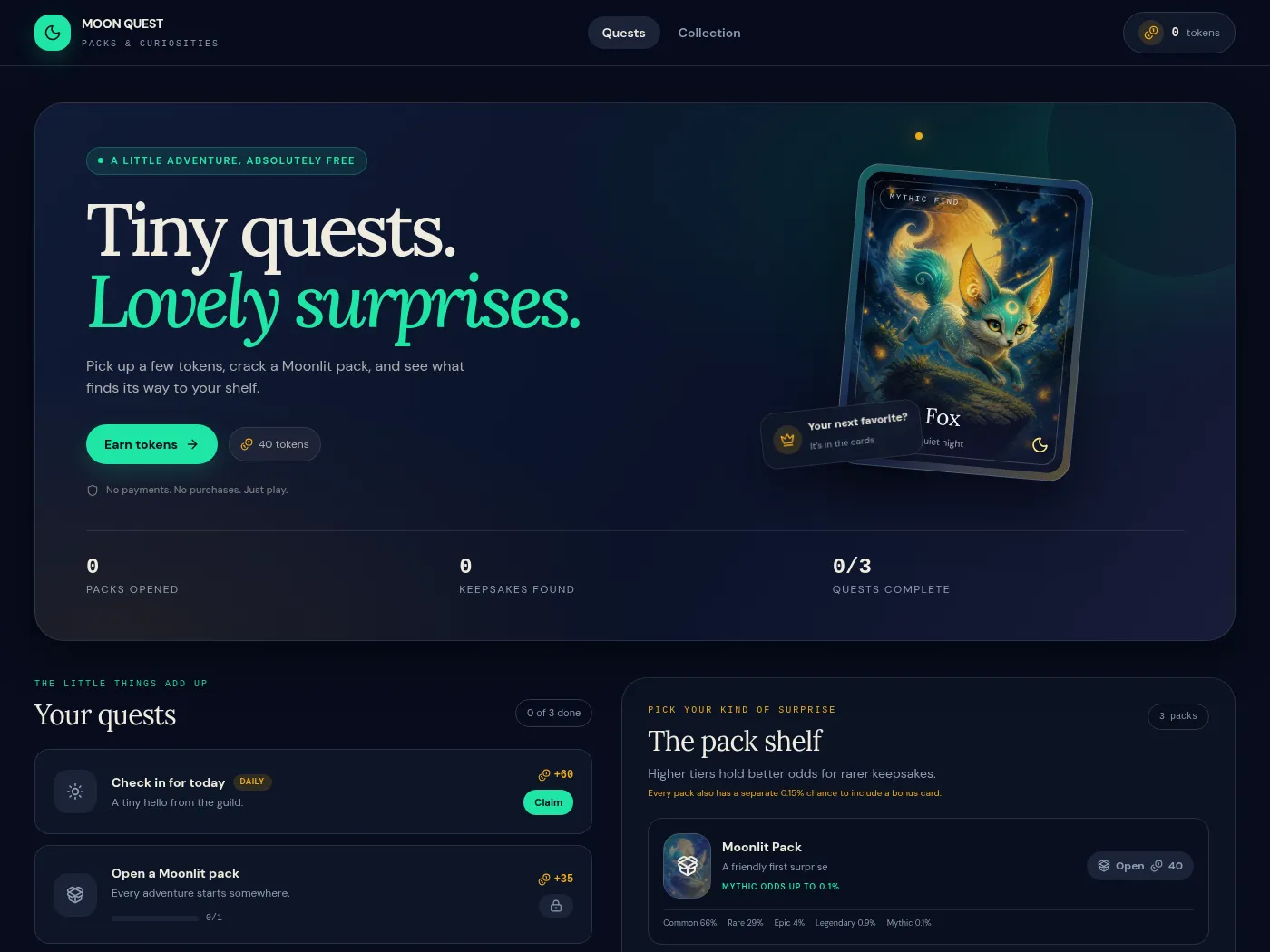Token Quest Packs