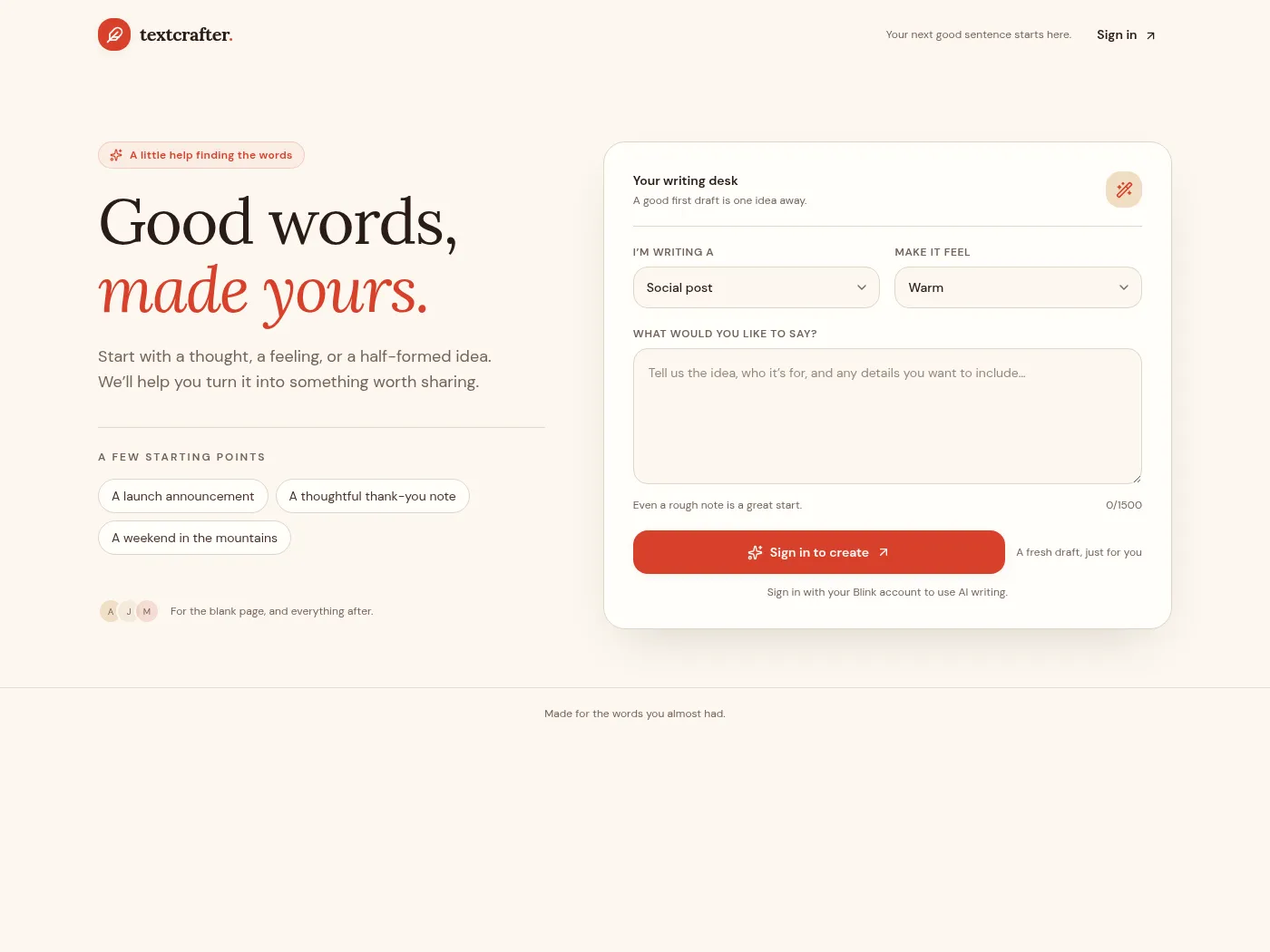 TextCrafter