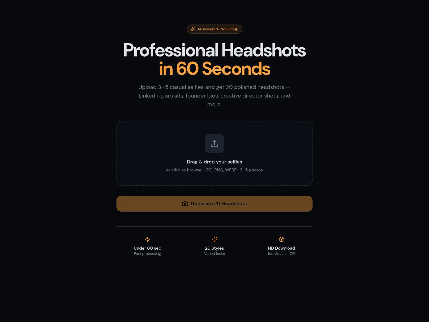 ProHeadshot AI Generator