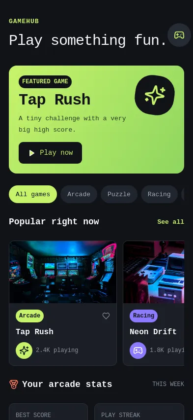 GameHub Arcade