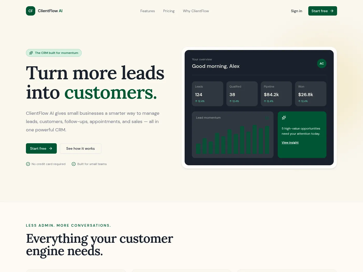 ClientFlow AI CRM