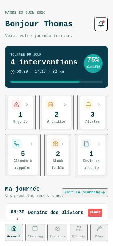 PoolPro ERP Mobile