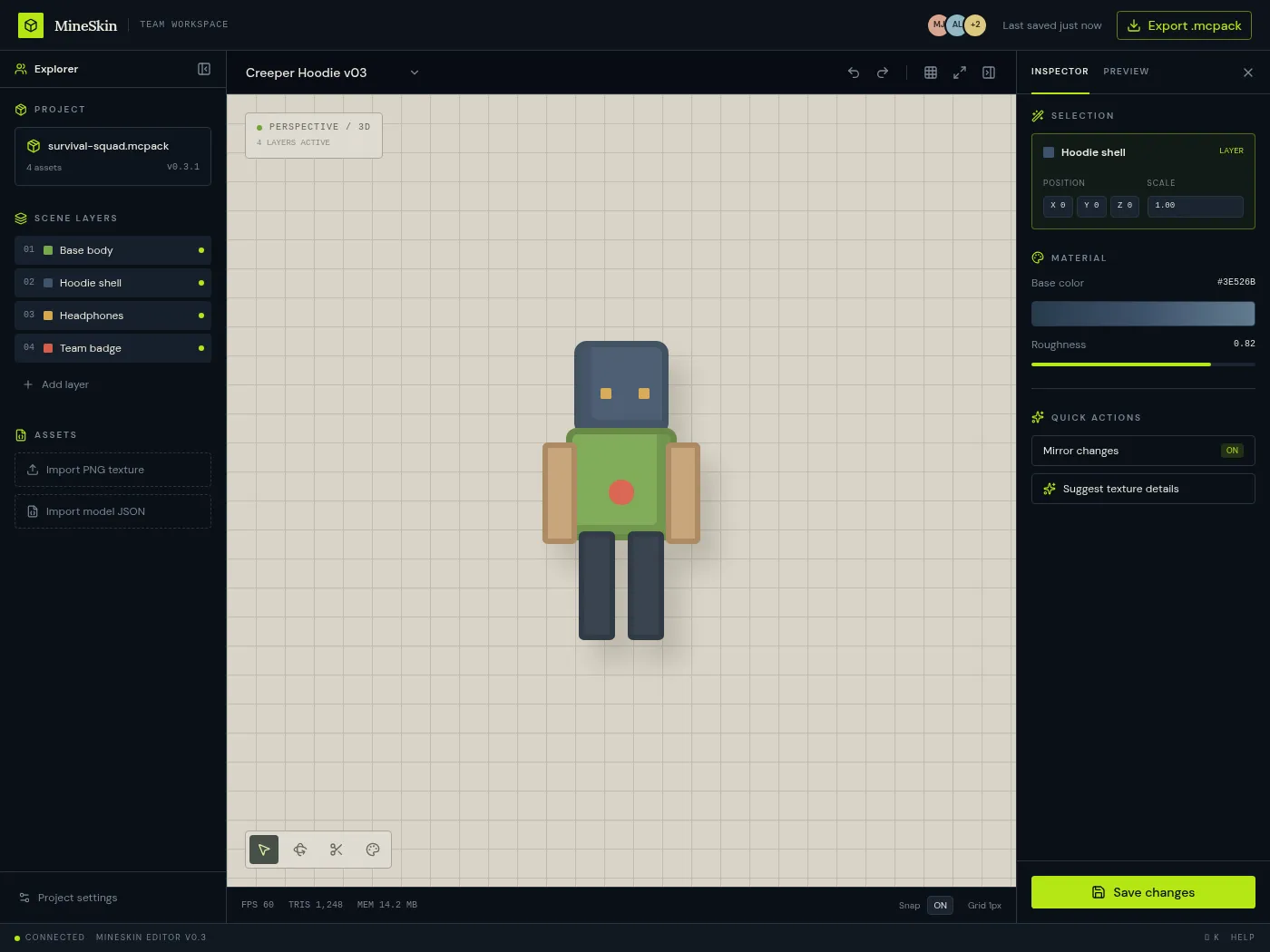 MineSkin Editor