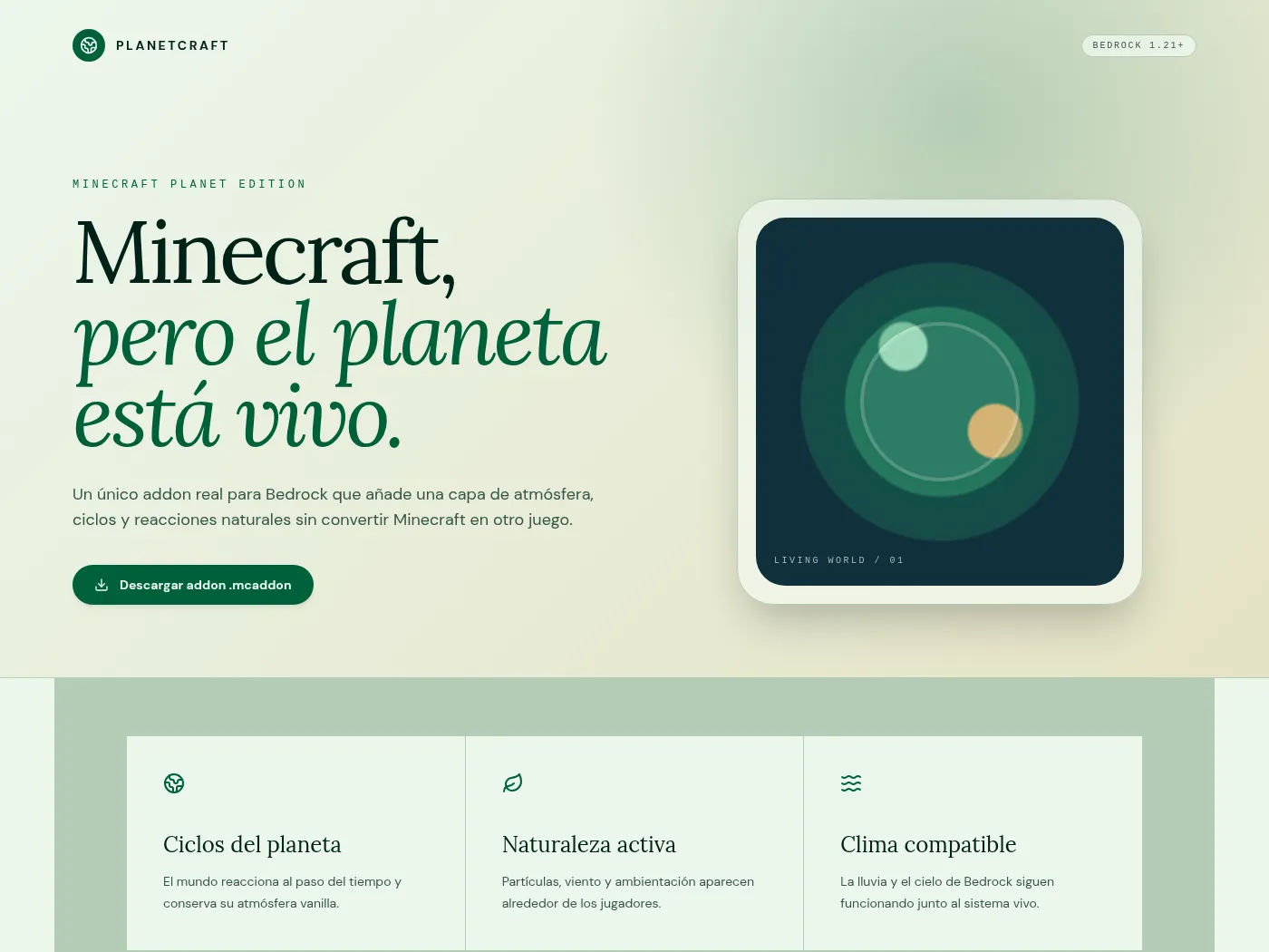 PlanetCraft Addon