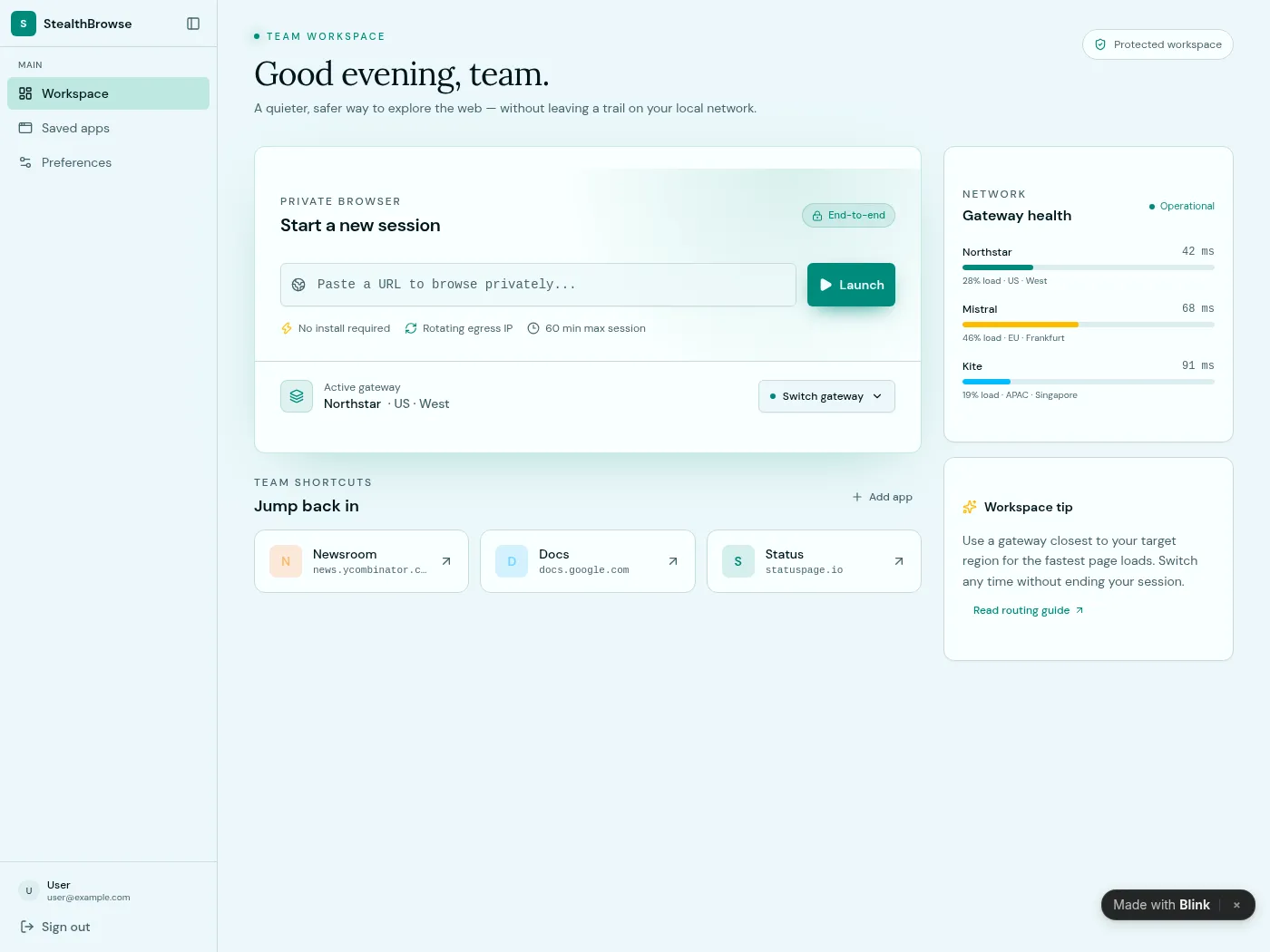 StealthBrowse Hub