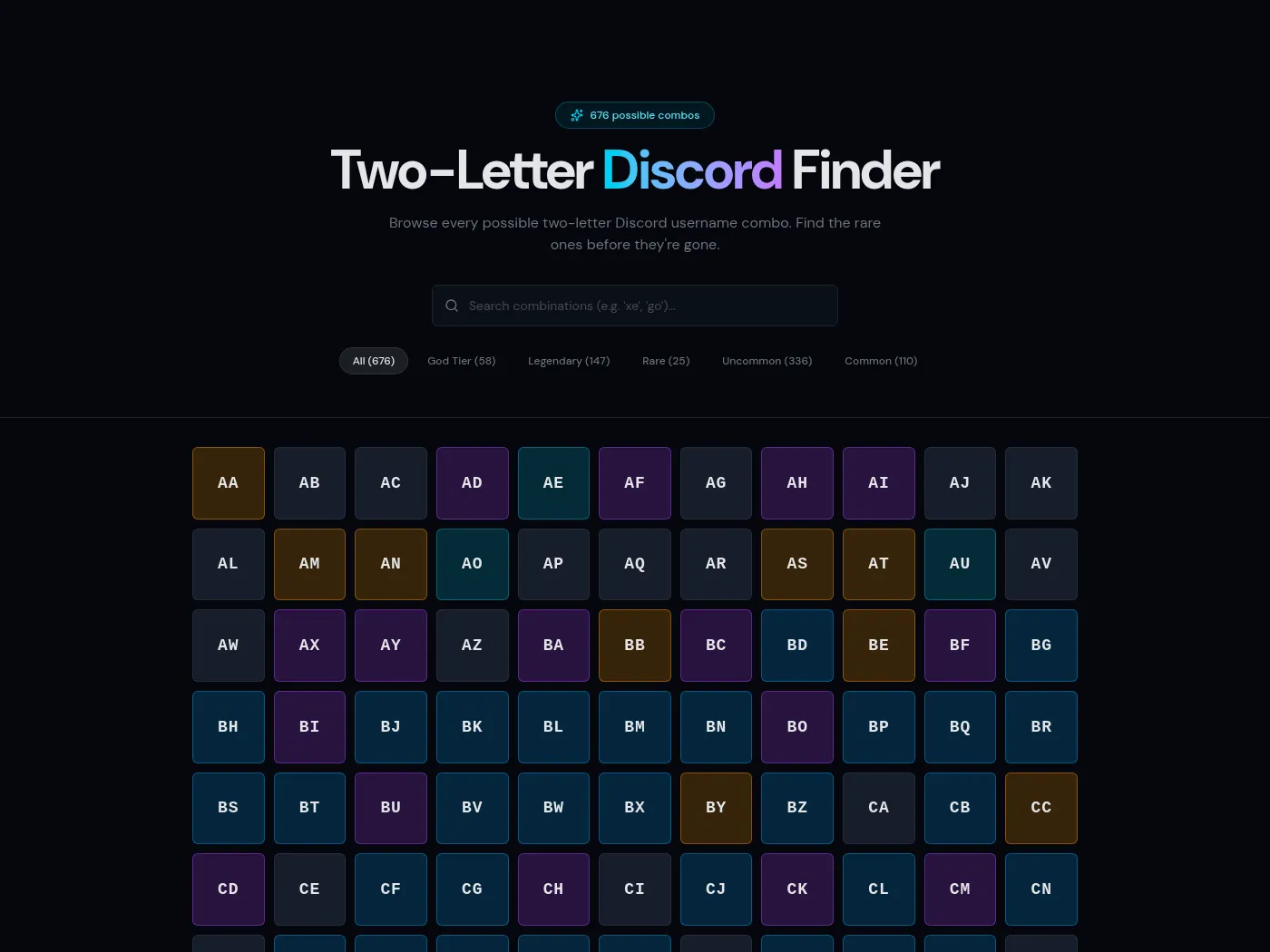 Two-Letter Discord Finder