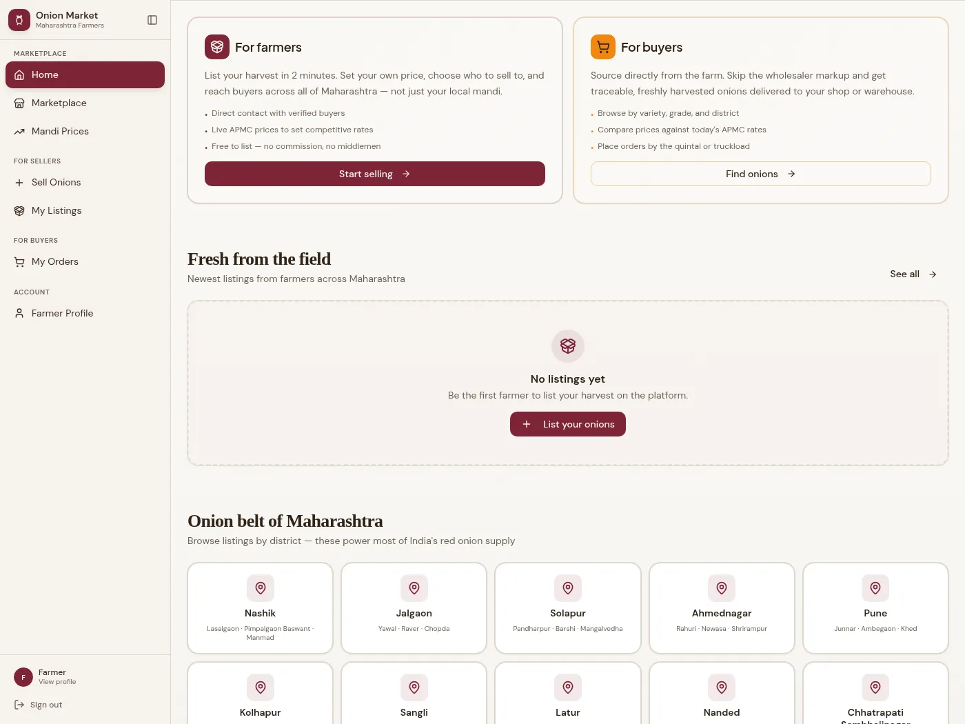 Onion Market Online