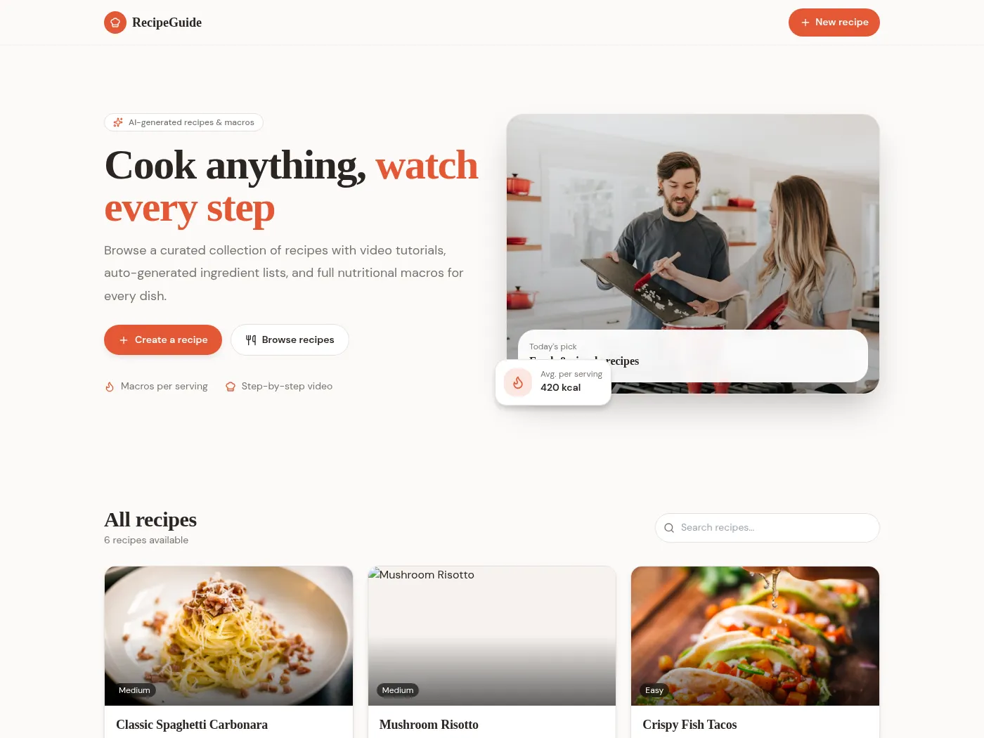 Recipe Video Guide