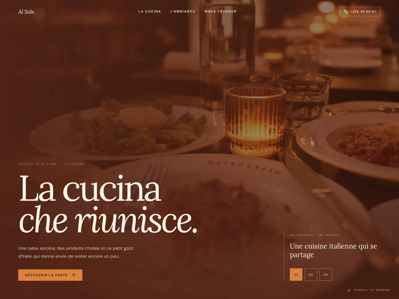 Le Gourmet Landing Page