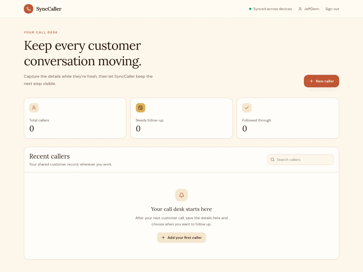 SyncCaller CRM