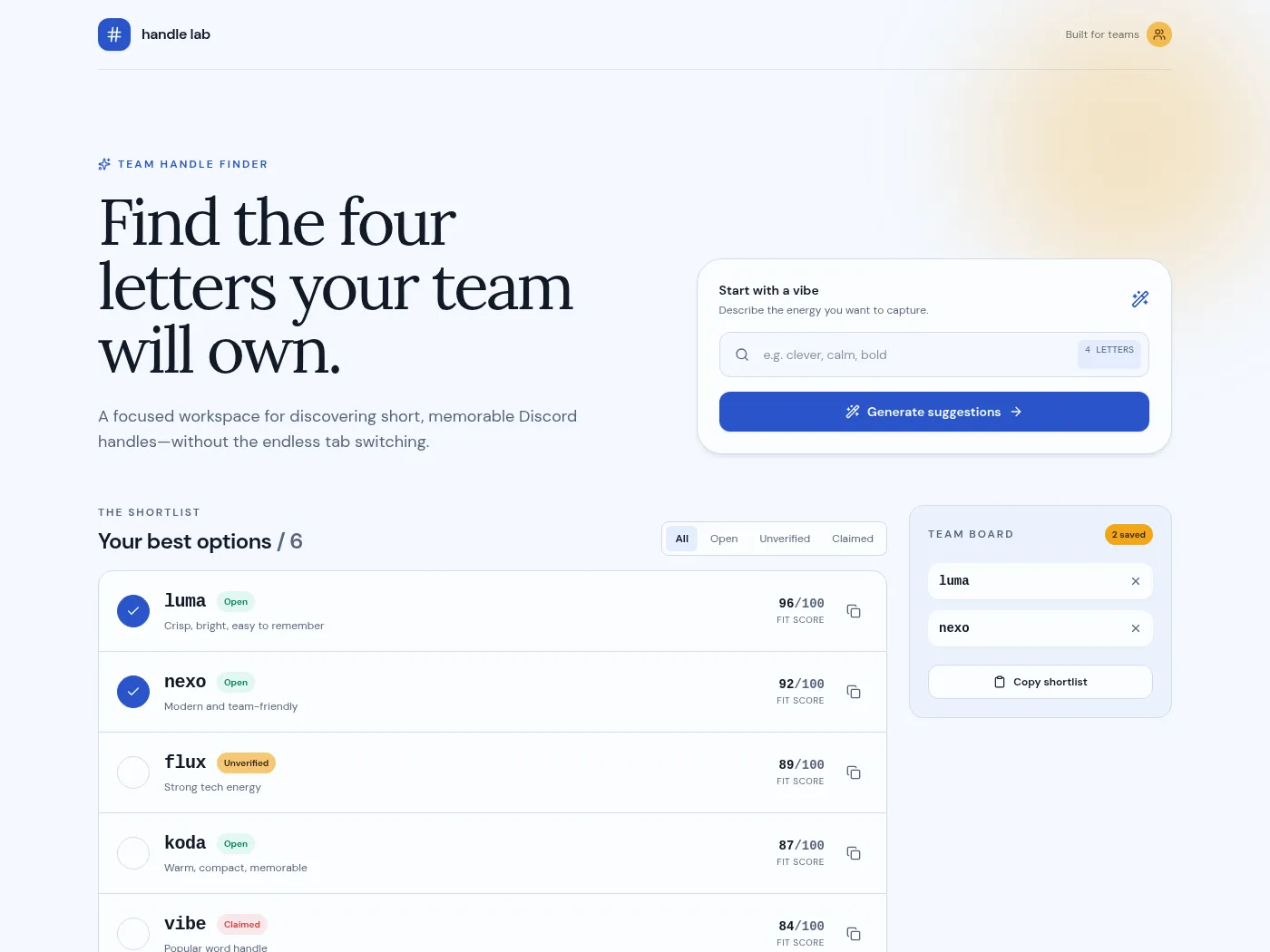Discord Handle Finder