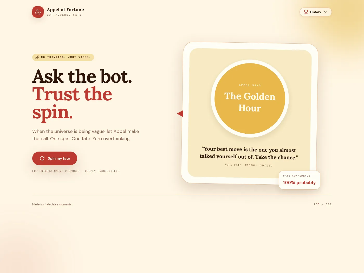Bot Appel of Fortune