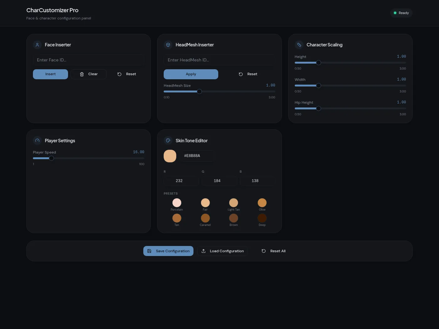 CharCustomizer Pro UI