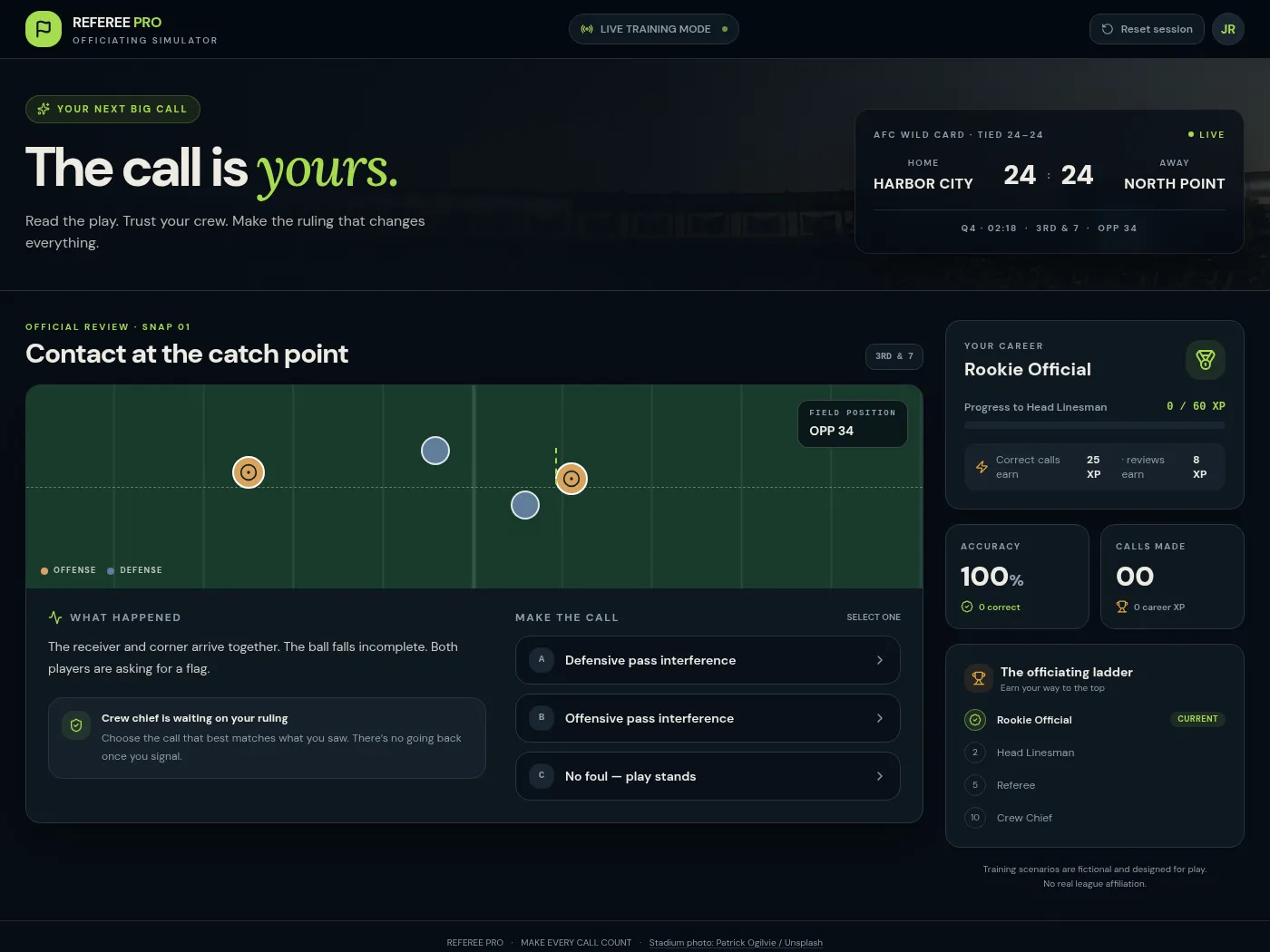 Referee Pro: NFL Simulator