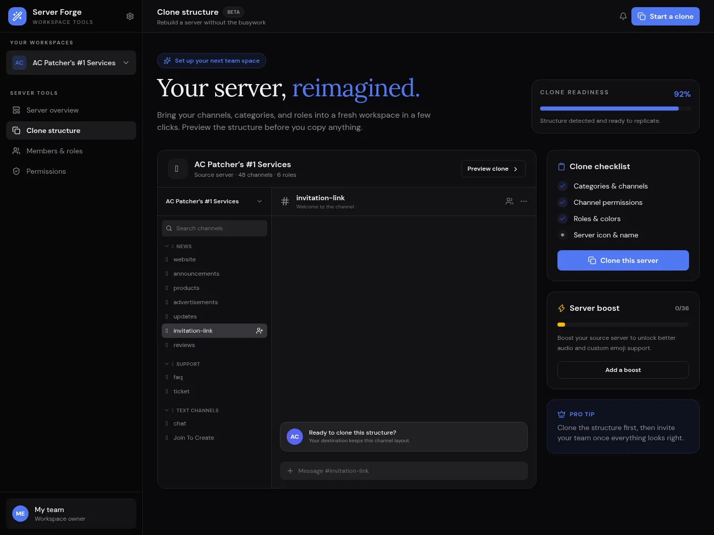 Discord Server Cloner