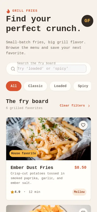Grill Fries Catalog