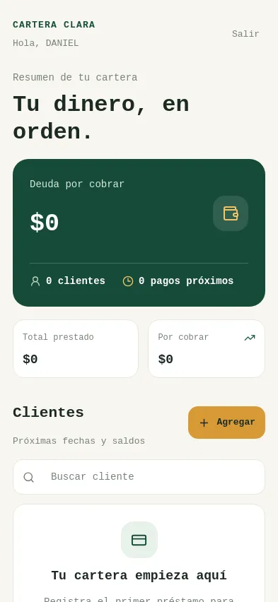 Cartera Cliente Control