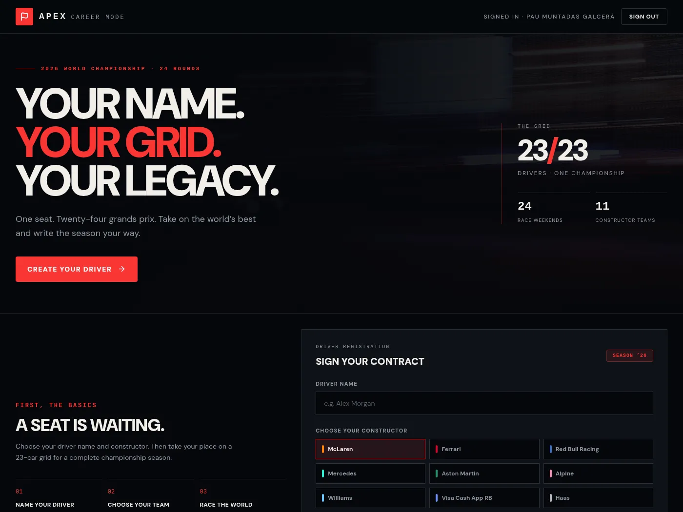 F1 Career Simulator