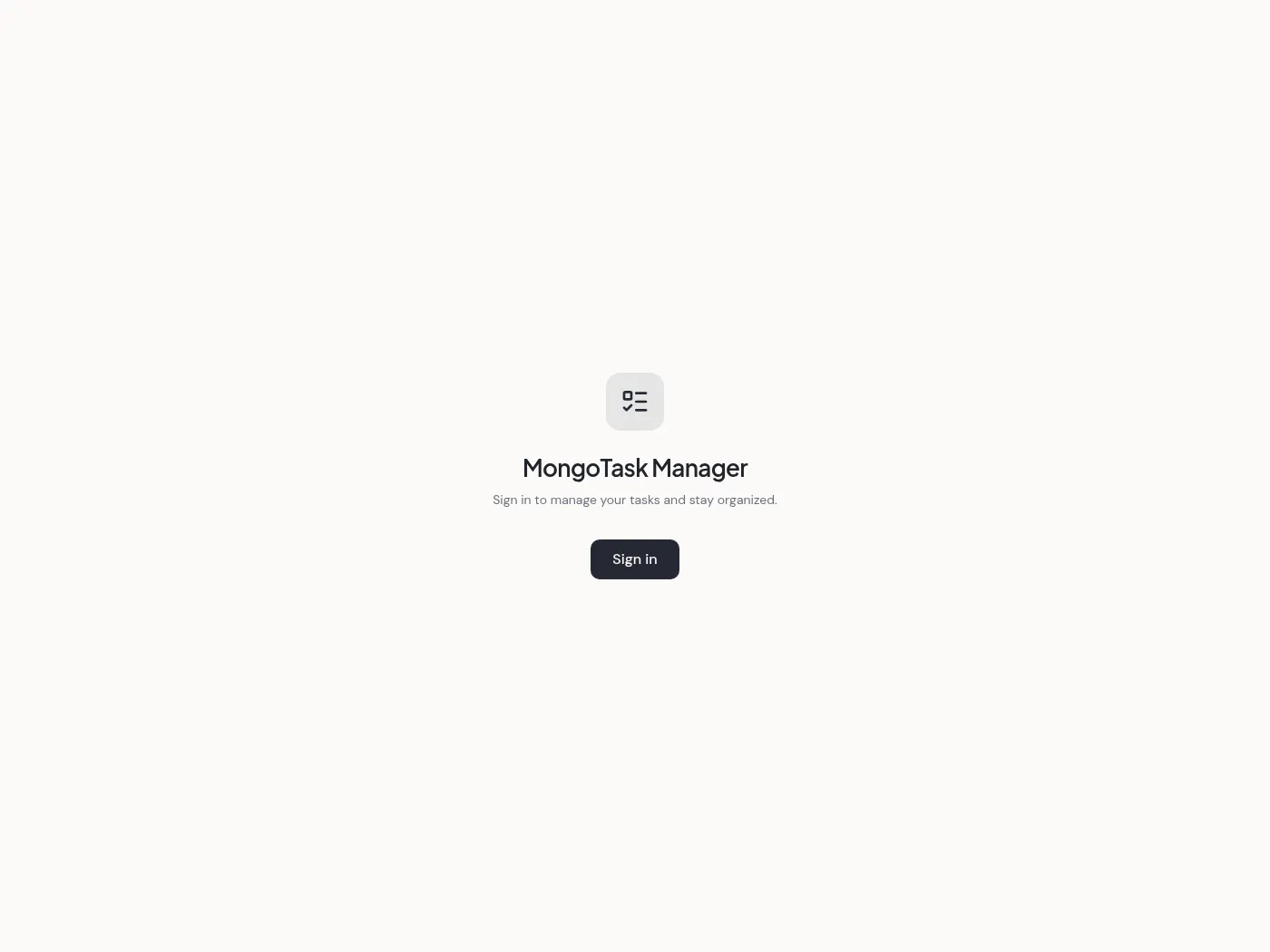 MongoTask Manager