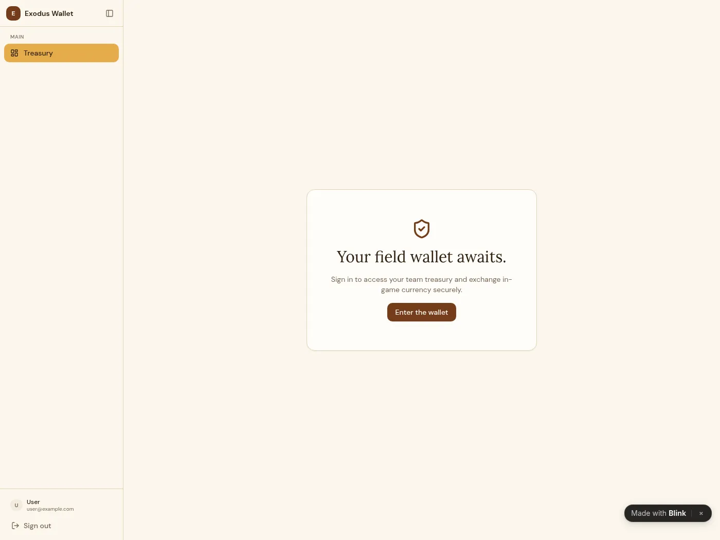 LARP Exodus Wallet
