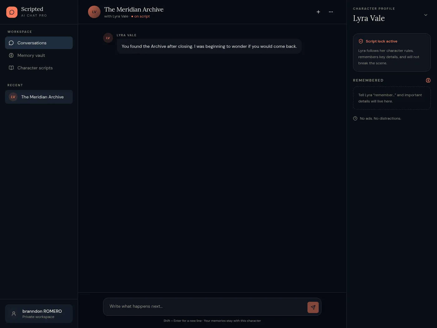 Scripted AI Chat Pro