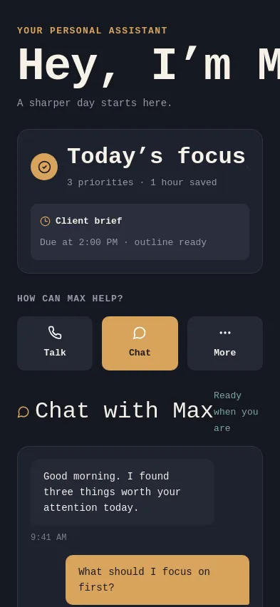 Max AI Assistant