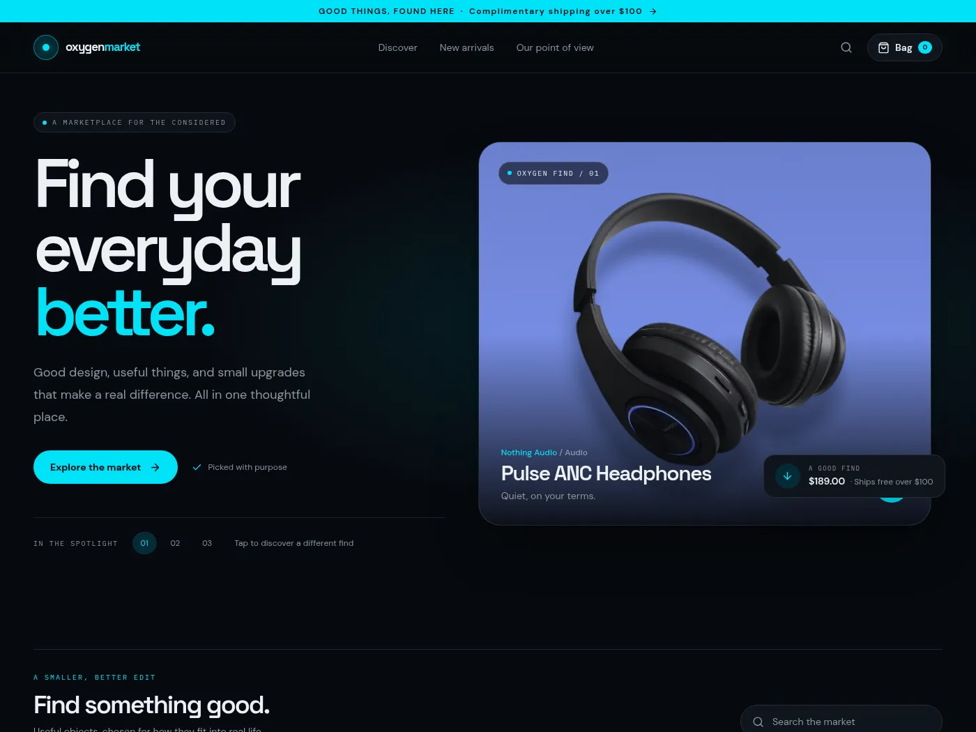 Oxygen Market UI