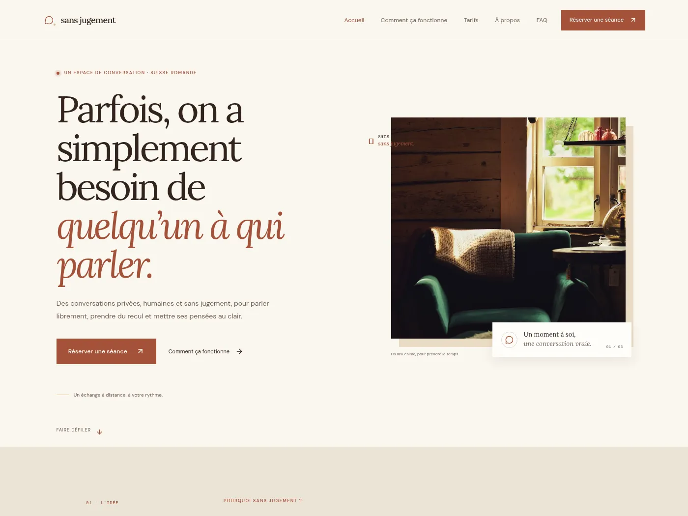 Sans Jugement Website