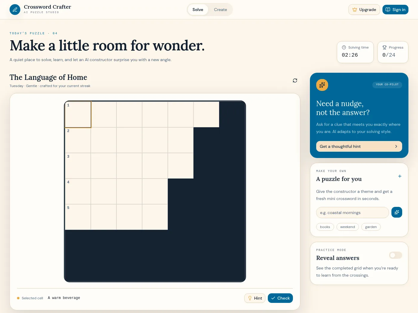 AI Crossword Crafter