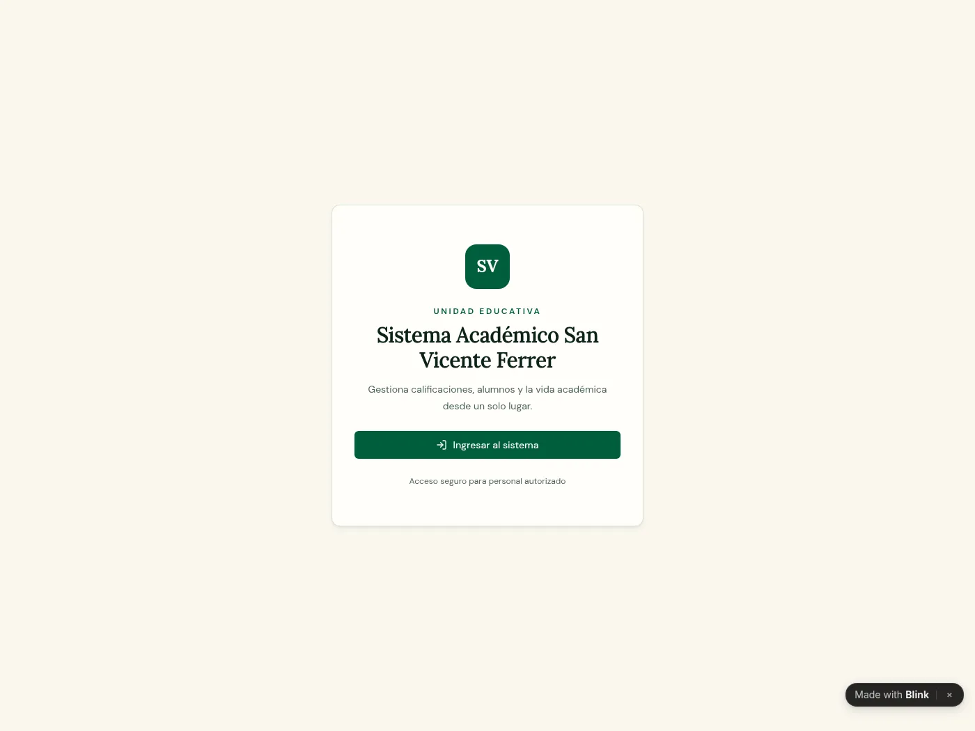 Sistema Académico San Vicente
