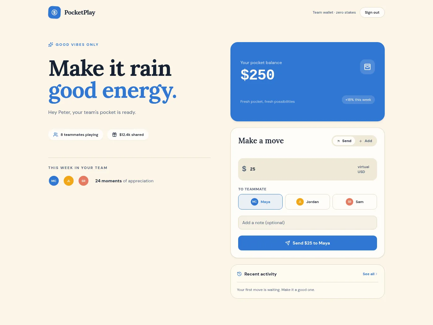 Virtual Payment Play