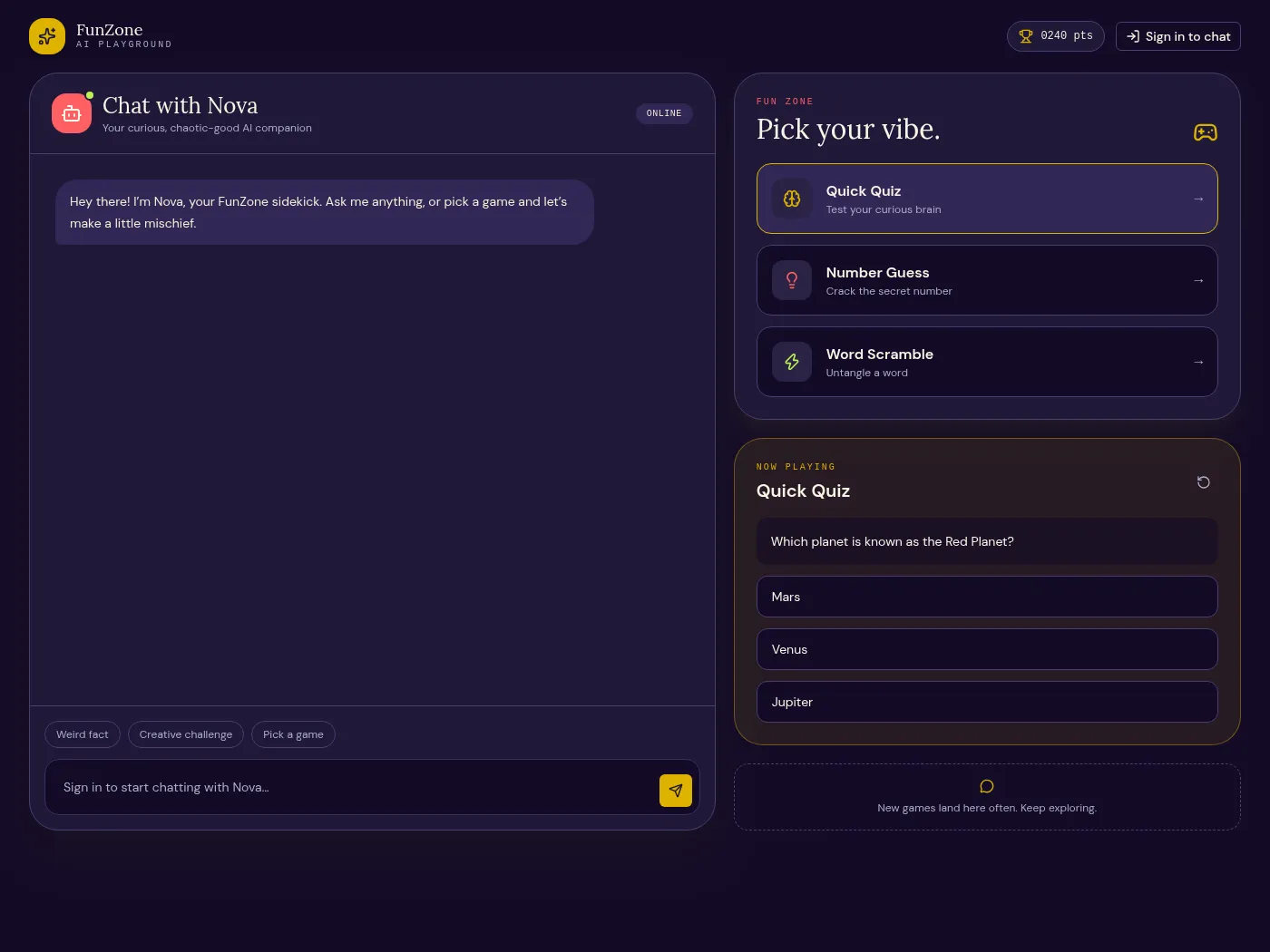 FunZone AI Hub